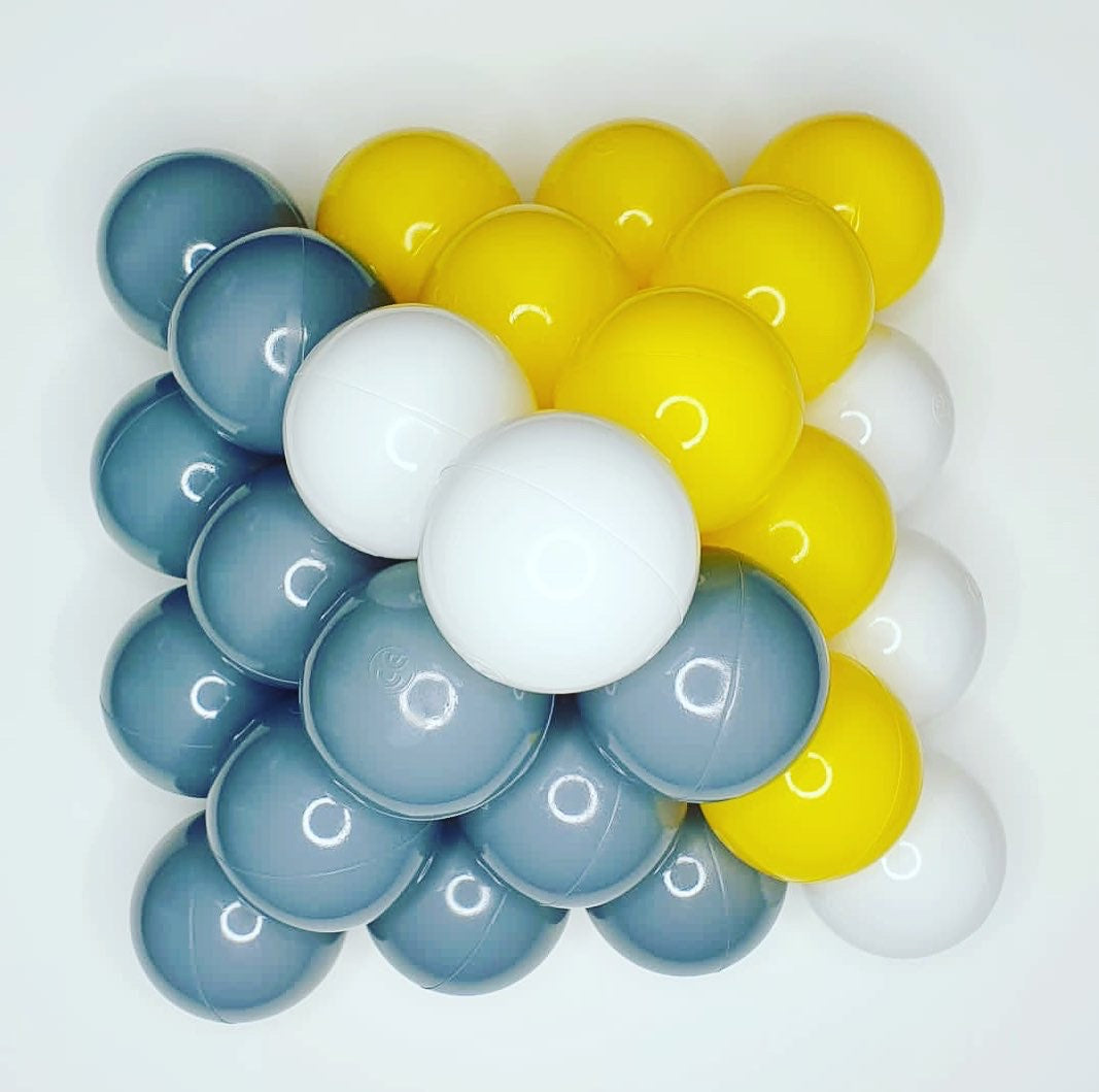 50 Balls "Yellow"| Ball Pit Balls| Plastic Balls| Sensory Toy | Bright ...