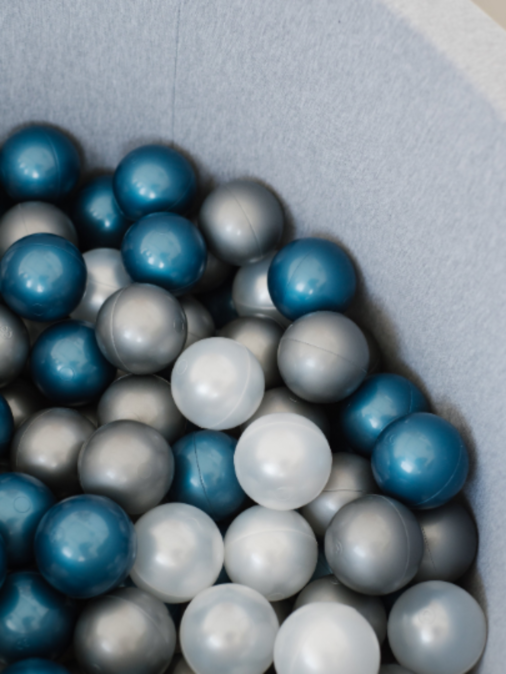 50 Balls " Blue Metallic" | Ball Pit Balls |Plastic Balls |Sensory Toy ...
